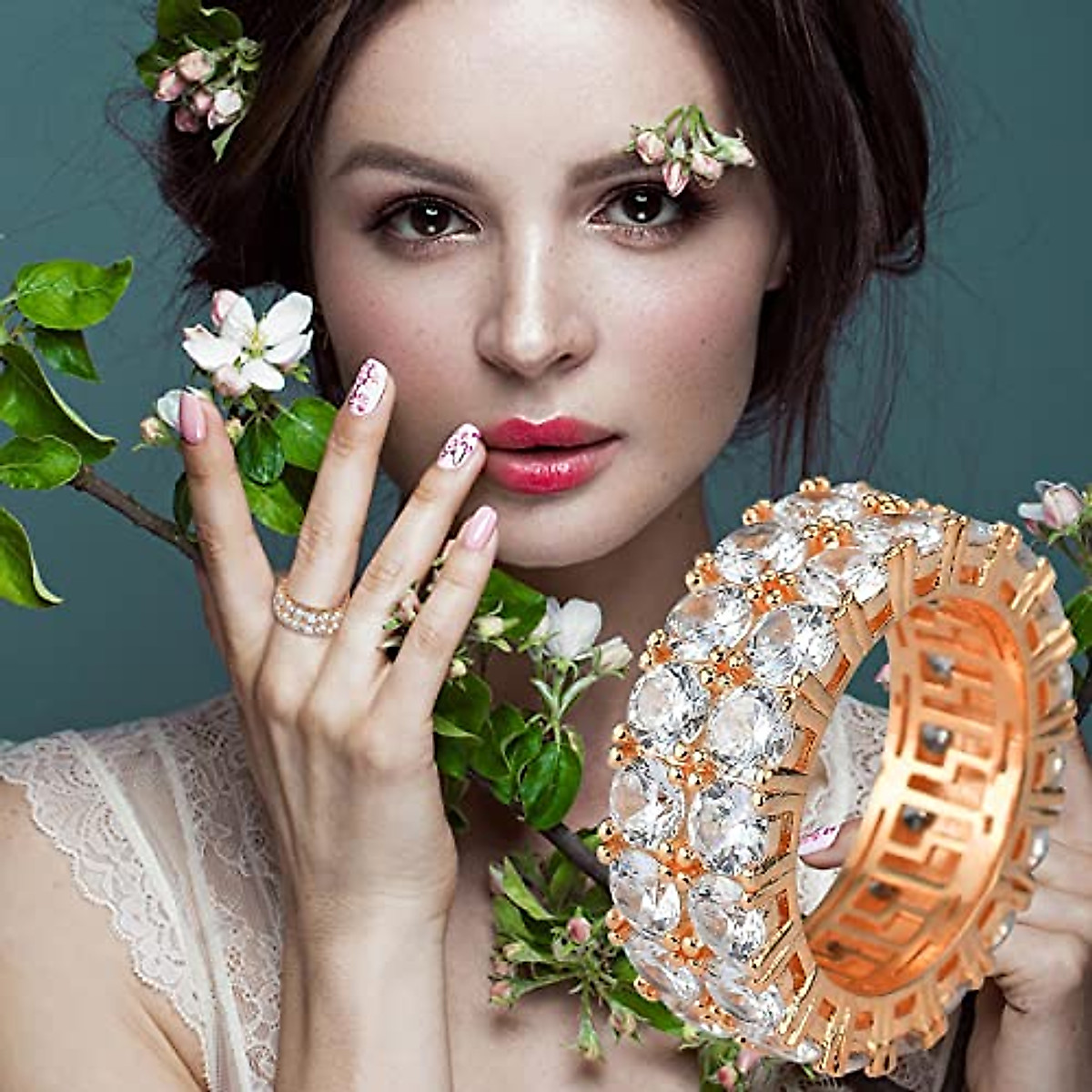 Rings Boys Engagement Round Cut Zircons Women Wedding Rings Jewelry Rings for Woman Full Diamond Ladies Ring (Gold, 11)