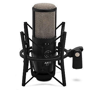 AKG P420 Condenser Microphone Bundle with Studio Stand, Pop Filter and XLR Cable (4 Items)