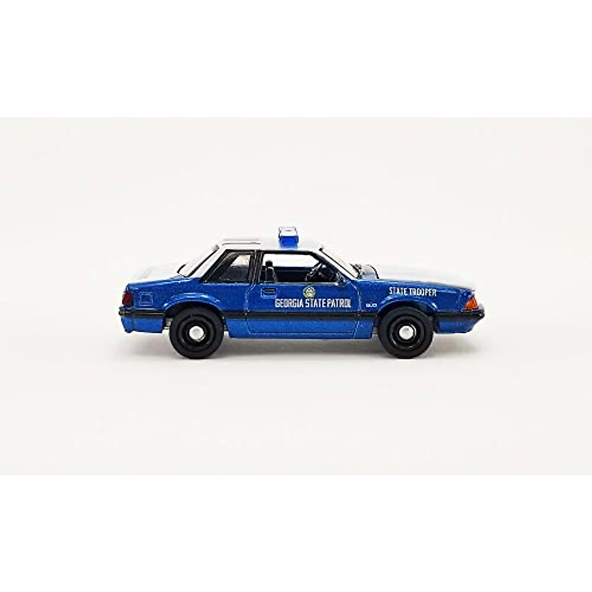 ModelToyCars Georgia State Patrol 1989 Ford Mustang SSP, Blue and White - Greenlight 51408 - 1/64 Scale Diecast Model Toy Car