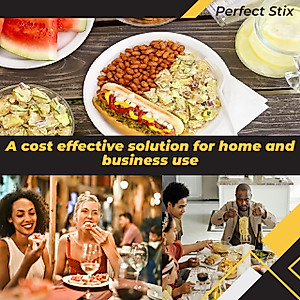 Perfect Stix 9" Uncoated Paper Plates- White, Pack of 200