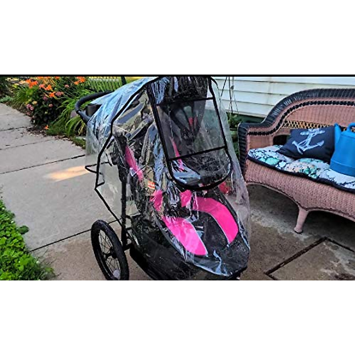 Simplicity Stroller Rain Cover Universal Rain Cover for Stroller Baby Universal Waterproof Windyproof Weather Shield Stroller Rain Cover, Window Style