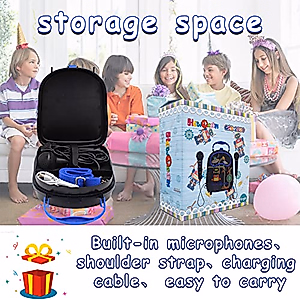 Kids Karaoke Machine for Boys Girls with 2 Microphones Portable Toddler Singing Machine Bluetooth Children Karaoke Toy Speaker Gift for Birthday Festival