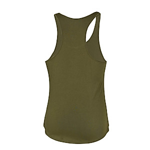 Men's Cotton Workout Tank Tops Dry Fit Gym Bodybuilding Training Fitness Sleeveless Muscle T Shirts (Army Green, Large)