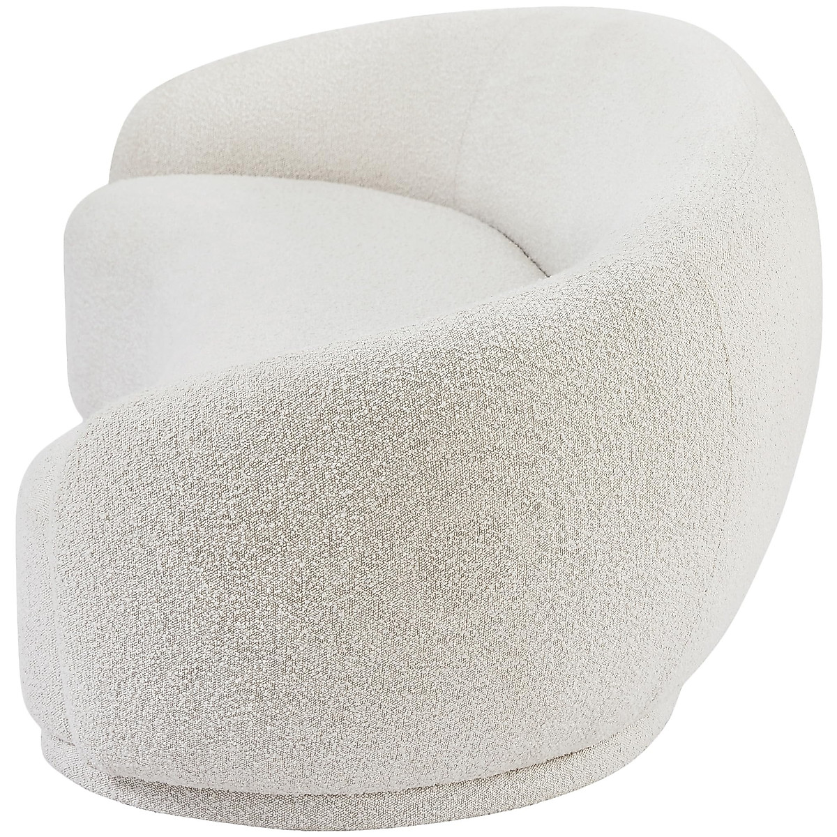 Meridian Furniture 693Cream-S Hyde Collection Modern | Contemporary Boucle Fabric Upholstered Sofa, Cream, 89.5" W x 38" D x 27.5" H