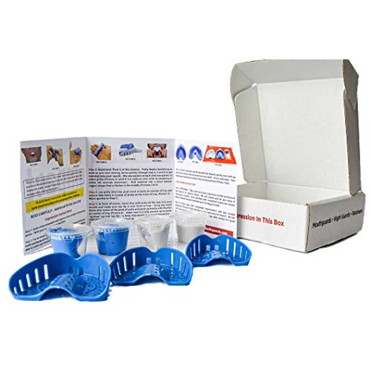 Impact Nightguards Self-Equilibrating Grind Guard for Moderate to Severe Teeth Grinding -Direct From Dental Lab (3MM LOWER BLUE)