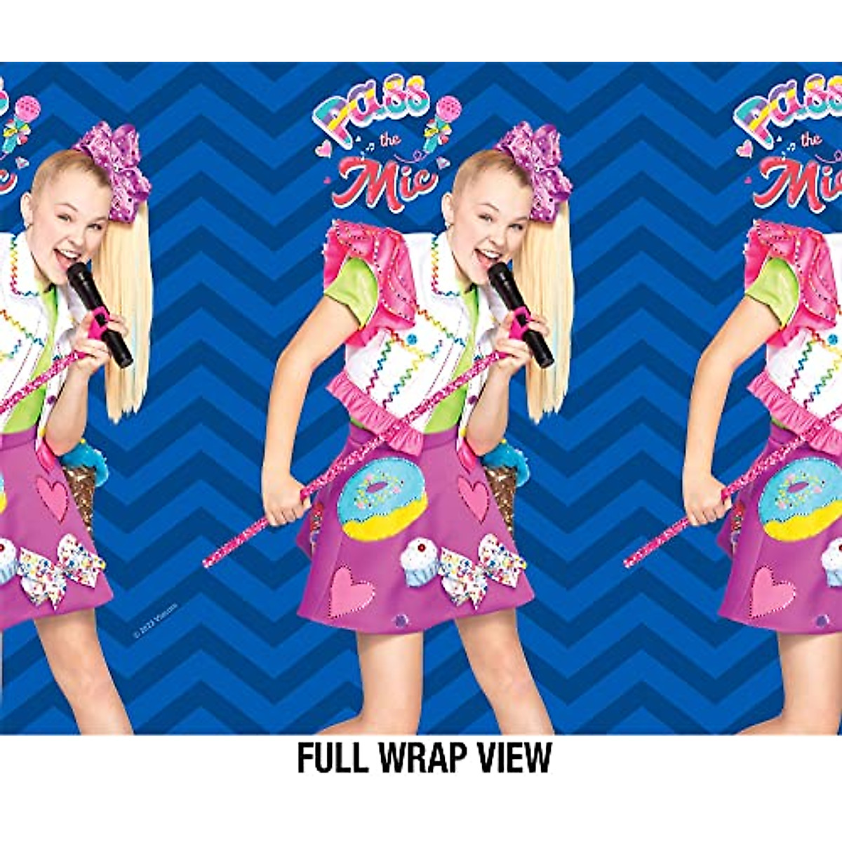 Jojo Siwa OFFICIAL Pass The Mic 24 oz Insulated Canteen Water Bottle, Leak Resistant, Vacuum Insulated Stainless Steel with Loop Cap