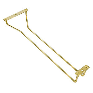 Dianoo 35.5cm Gold Wine Glass Rack, Under Cabinet Wine Glass Holder, Stemware Rack, Hanging Stemware Holder For Kitchen Bar, 1 Row