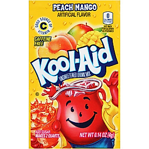 48 Kool Aid packets of Peach Mango Makes 96 quarts just add sugar