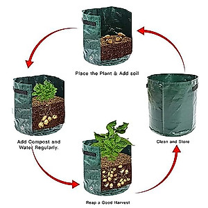 Organic Compost Bags Kitchen Garden Bag for Kitchen Garden Yard Organic Bag Waste Bin Yard Waste Bins 2Pcs 30 * 35cm