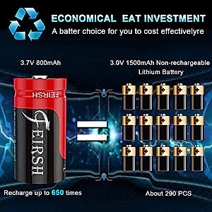 WEGWANG 3.7V 123 Lithium Rechargeable Batteries 4 Pack and Arlo Battery Charger,800mAh Li-ion Battery Compatible with Arlo Wireless Security Camera VMC3030 VMS3130 VMS3330 VMS3430 VMK3200