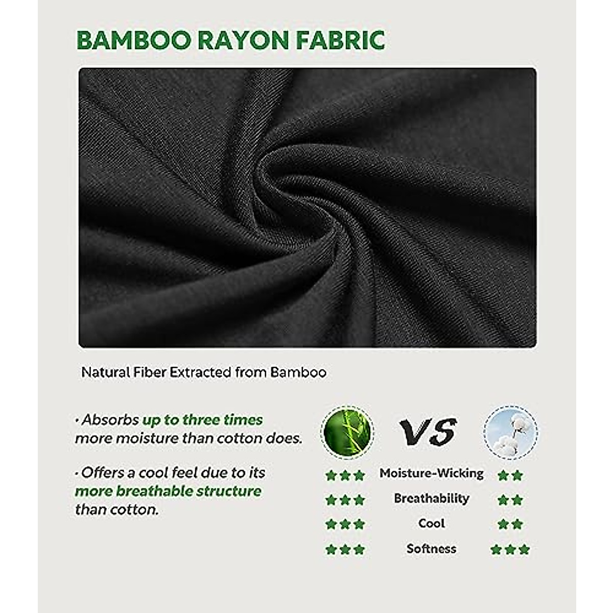 DAVID ARCHY Men's Undershirt Bamboo Rayon Moisture-Wicking T-Shirts Stretch Crewneck Tees for Men, 3-Pack (L, Black/Dark Gray/Light Gray)