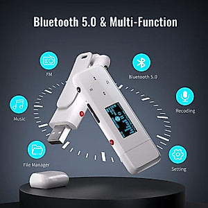 USB MP3 Player with Clip, PECSU 32GB Portable Mini Music Player with FM Radio, E-Book, for Kids Sports Running with One-Key Recording (Black)