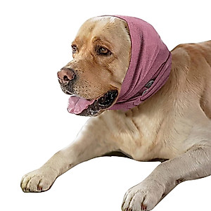 Dog Ear Cover for Anxiety Relief, Dog Calming Hood for Grooming and Bath Drying, Pet Cats and Dogs Ear Protector (Medium)