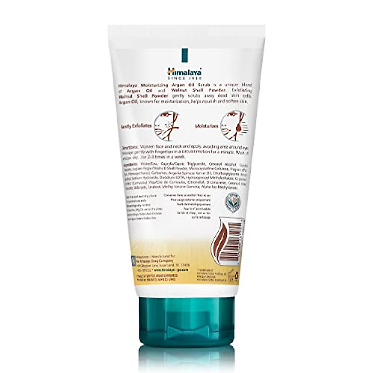 Himalaya Moisturizing Argan Oil Scrub to Soften Skin and Remove Dead Skin Cells, 5.07 Oz (150ml)