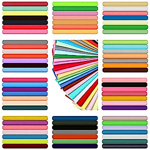 200 Pieces 10 x 10 Inches Solid Color Cotton Fabric Square Fabric Craft Fabric Scraps Multi Color Cotton Quilting Fabric Bundles Patchwork Precut for DIY Craft Sewing Clothing
