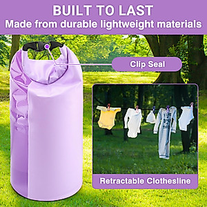 Travel Washing Machine & Retractable Clothesline - Hand Washing Machine & Portable Clothes Washer - Durable Travel Laundry Wash Bag & Camping Washing Machine - Portable Manual Clothes Washer