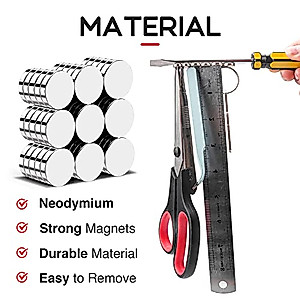 VSKIZ Refrigerator Magnets 50 Pcs, 10x3mm Tiny Round Disc Small Magnets, Muti-use Premium Neodymium Fridge Magnets Rare Earth Magnets, Whiteboard Magnets for Crafts, DIY, Office, Dry Erase Board