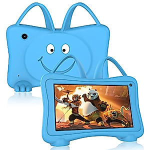 Kids Tablet 7" Android Toddler Tablet for kids 32GB Wifi Learning Tablet with Parent Control, Kid App Preinstalled, Educational games, Set time limits, Netflix, Youtube, ages 3-14 Boy Girl, Blue