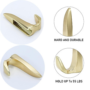 Gold Robe Hooks Coat Hooks Wall Hooks for Hanging Heavy Duty Towel Hooks for Bathroom Wall Mounted Clothing Hooks Kitchen Bedroom Home Entryway 4 Pcs (Copper)