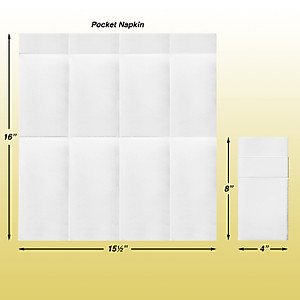 AMERICAN HOMESTEAD Dinner Napkins with Flatware Pocket - Pre-Folded Cloth-Like Disposable Table Napkins - Absorbent Paper Serviettes for Weddings, Parties, and Events - 16" x 15.5" - 50 Count (Silver)