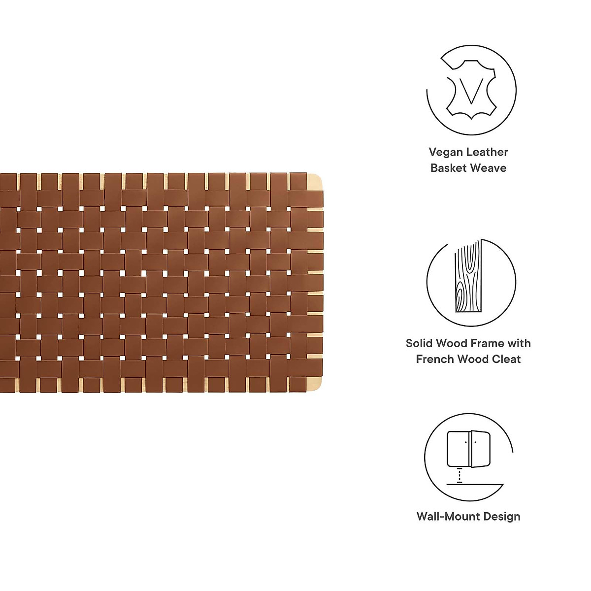 Modway Sparta headboards, Queen, Natural Brown