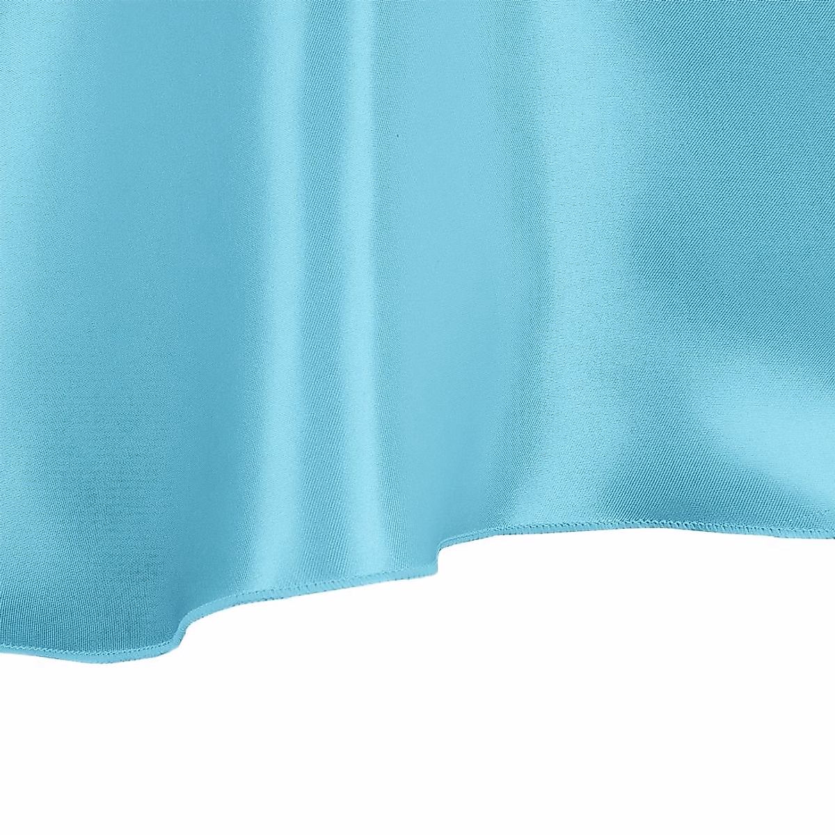 LinenTablecloth 108-Inch Round Satin Tablecloth Turquoise
