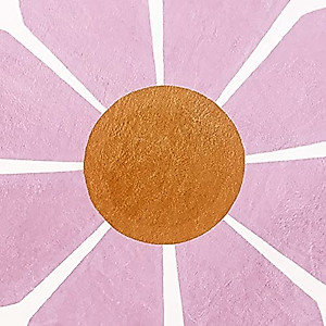 USTIDE Pink Flower Shaped Rug 47x47 Inch, Washable Flower Shaped Rug Soft Flower Rugs for Bedroom