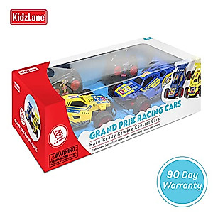 Kidzlane Kids Remote Control Cars – 2 Race Cars Racing Together with All-Direction Drive, 35 ft Range - Remote Control Car Set for Kids, Girls, Boys Boys 4-7, 8-12 Years Old