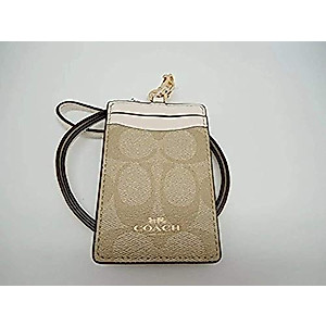Coach Signature PVC Lanyard Light Khaki Chalk F63274