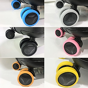 Tobeso-Nuoze Luggage Suitcase Wheels Cover 8 Pack Carry on Luggage Wheels Cover for Dule-Spinner Wheels Luggage Sets (Purple)