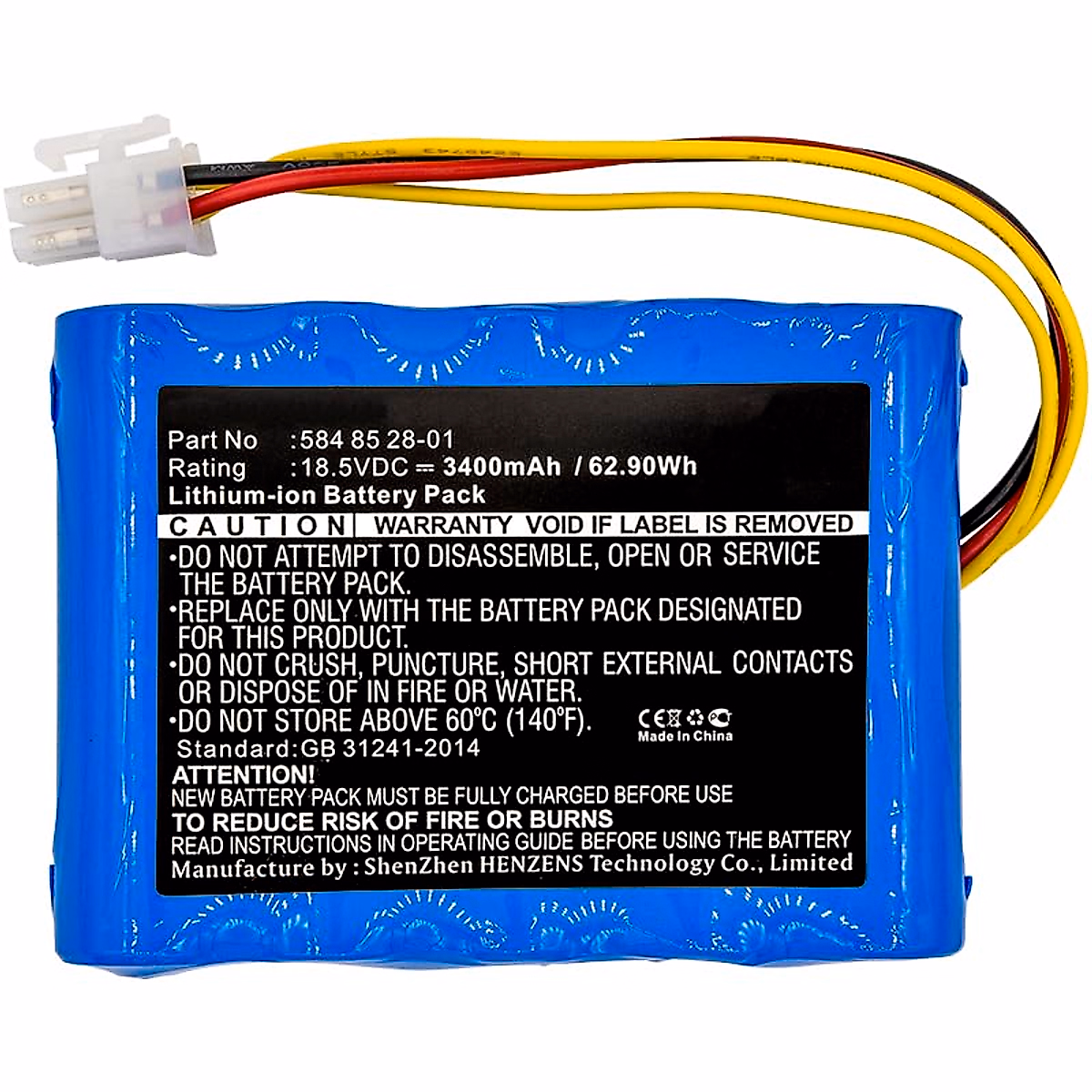 Synergy Digital Lawn Mower Battery, Compatible with Husqvarna Automower 310 Model 2015 Lawn Mower, (Li-ion, 18.5V, 3400mAh) Ultra High Capacity, Replacement for Husqvarna 584 85 28-01 Battery