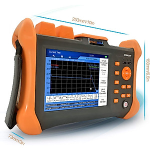 SPEEDWOLF 850/1300nm 24/22dB Multimode OTDR 5.6inch Touch Screen FTTH Fiber Optic Cable Tester with Visual Fault Locator(VFL) and FC+SC+FC/UPC(Male)-LC(UPC+APC)(Female) Adapter(OTDR32F-T1-MD-1)