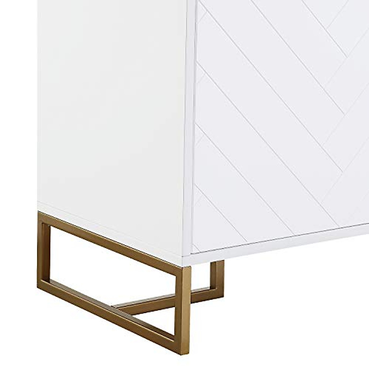 CosmoLiving by Cosmopolitan CosmoLiving Herringbone Unit, White Console