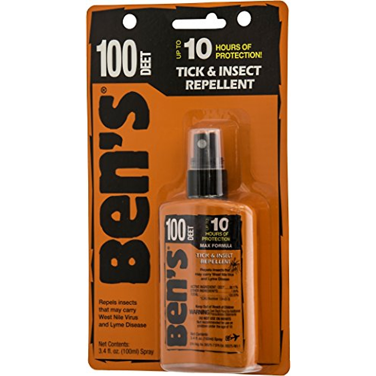 Ben's 100% DEET Mosquito, Tick and Insect Repellent, 3.4 Ounce Pump