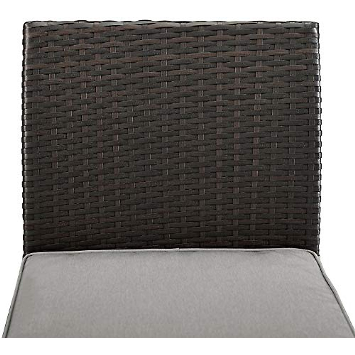 Crosley Furniture KO70143BR-GY Palm Harbor Deluxe Wicker Bar Stool with Cusion, Brown, Set of 2