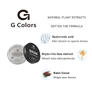 G G Colors Eyebrow Wax Brow Gel - Eyebrow Styling Wax for Feathery & Fluffy & Brow Freeze, Long Lasting Waterproof Clear Eyebrow Gel