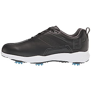 FootJoy Men's Ecomfort Golf Shoe, Black/Black, 12 Wide