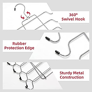 Niclogi Tank Tops Hangers Bra Hangers 4 Pack Space Saving Hanger Metal Folding Closet Organizer for Tank Tops, Cami, Bras, Bathing Suits, Belts