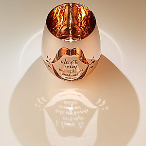 homeconlin Naughty Bachelorette Gifts - Funny Gag Gifts for Women - I Love To Wrap Both My Hands Around It and Swallow Wine Glass 1 Count (Pack of 1)