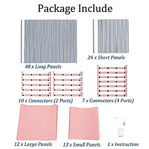 OPPSDECOR 9-Cubes Bookshelf, 4 Tier Shelf Adjustable DIY Bookcases for Kid, Book Shelf Organizing Storage Shelving Cabinet for Bedroom Living Room Office (Pink)