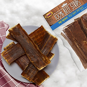 Cadet Slim Cut 100% Beef Strips Dog Treats - Long-Lasting, Healthy, & Natural Beef Esophagus Treats for Small & Large Dogs - Low Calorie & High Protein Dog Chews, Medium (2.8 oz.)
