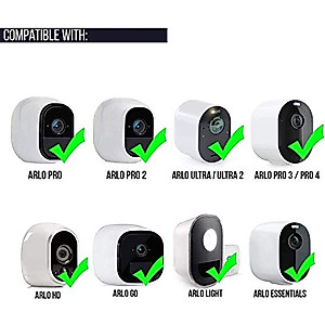 Wasserstein Weatherproof Gutter Mount Compatible with Arlo Pro/Pro2/Pro3/Pro4/ HD/Ultra/Ultra 2 (White)