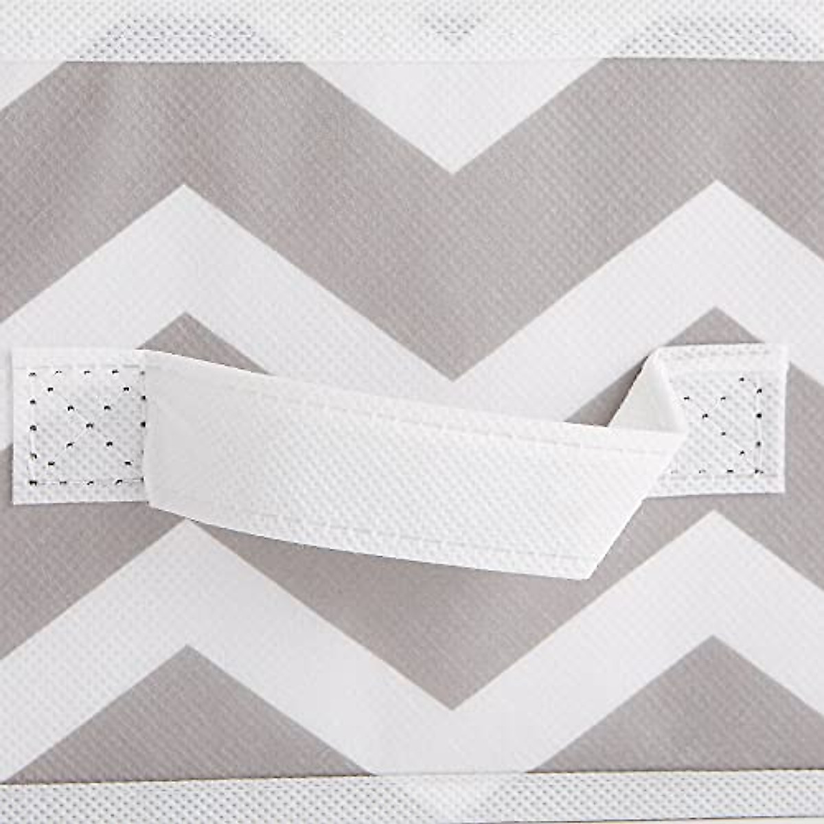 DII Non Woven Polyester Storage Bin, 11x11x5.5-inch, Chevron Gray, 2 Piece
