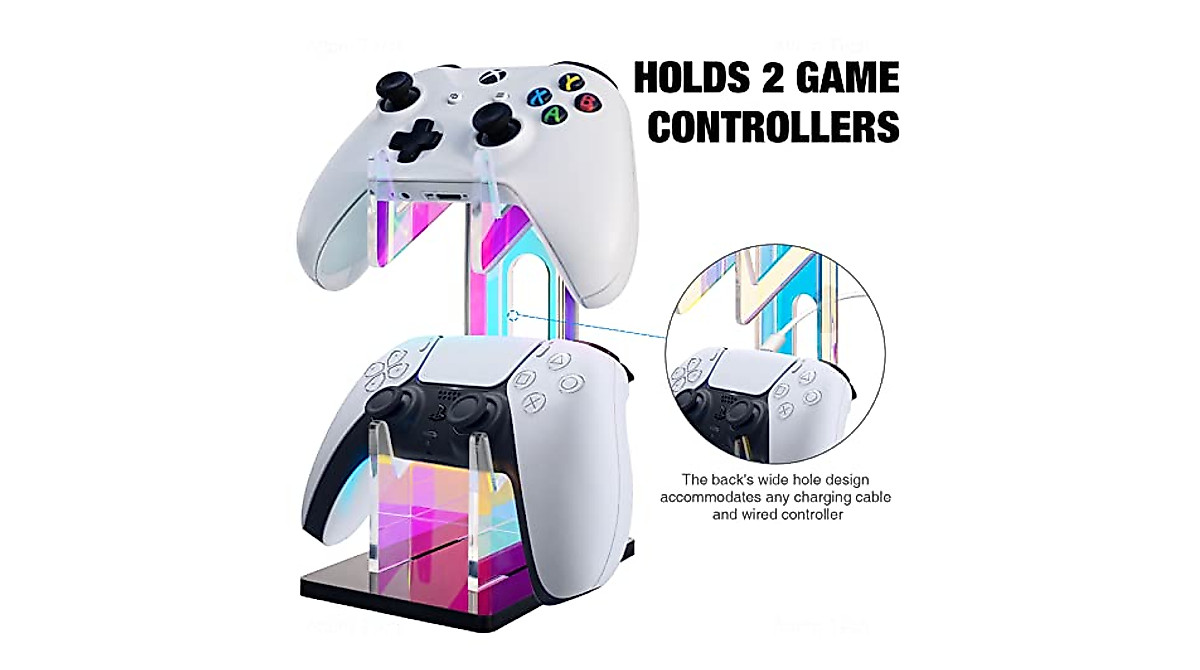 NiHome Iridescent Game Controller Stand for PS5 & Xbox