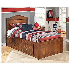 Signature Design by Ashley Wooden Mattress Support Bunkie Board Roll Slat with Nylon Cord, Twin, Beige