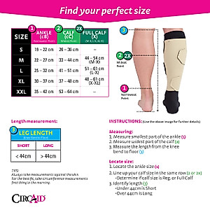 CircAid Juxtalite Lower Leg System Designed for Compression and Easy Use - Medium (Full Calf)/ Long