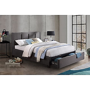 Lexicon Woodwell Platform Bed with Storage, Cal King, Graphite