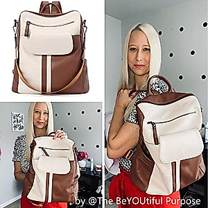 CLUCI Backpack Purse for Women Large Leather Travel Convertible Fashion Designer Ladies Purse