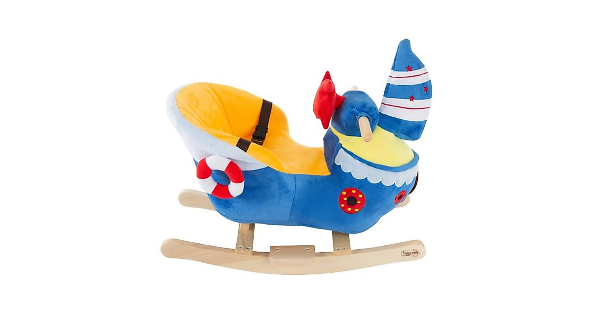 Happy Trails Kids Rocking Boat - Fun Nursery Ride On Toy