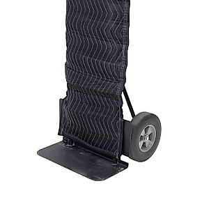 Mytee Products Padded Hand Truck Cover - Round Top, Moving Supplies, Black Moving Pad - Woven Cotton/Poly - 50" x 16"
